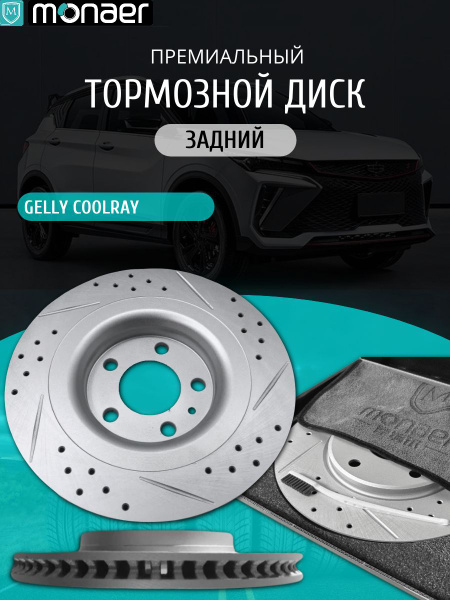 Задний перфорированный тормозной диск для GELLY COOLRAY от Monaer ...