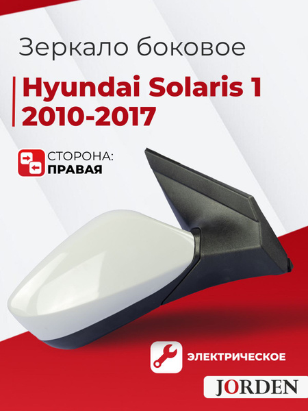 Зеркало боковое заднего вида Hyundai Solaris Хендай Солярис 2010-2017 ...