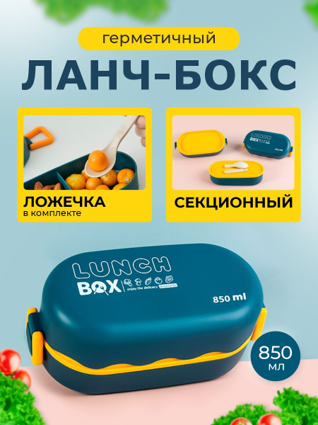 Ланч-бокс Craftech, 850 мл, синий купить c доставкой на OZON по низкой цене (1835248341)