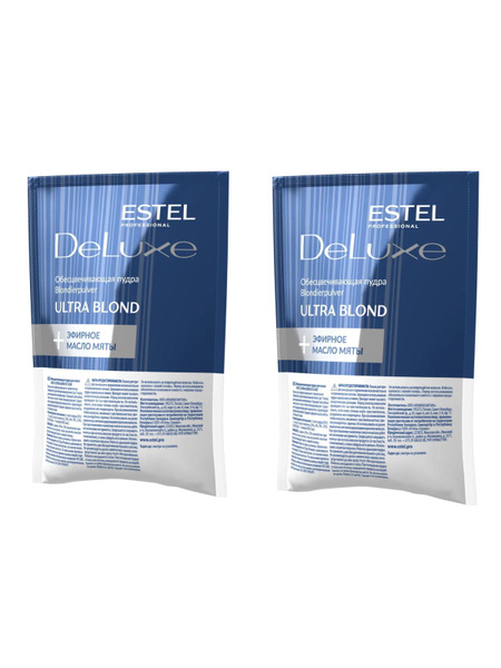 ESTEL PROFESSIONAL Набор пудра DELUXE Ultra Blond для обесцвечивания волос, (30 г + 30 г) купить ...