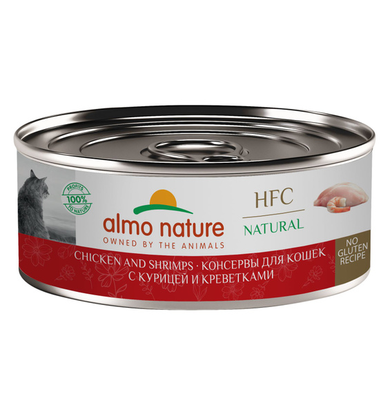 Almo Nature HFC Natural Chicken and Shrimps Курица и Креветки для кошек ...