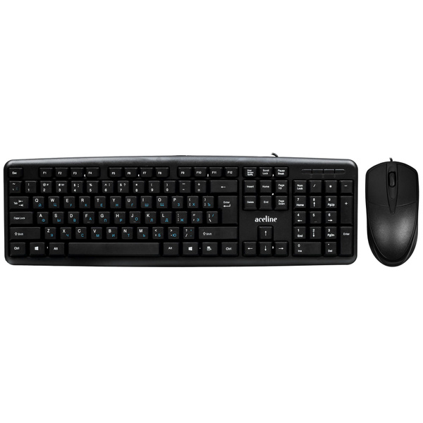 Клавиатура+мышь проводная Aceline KM-1208U, Black, USB купить c ...