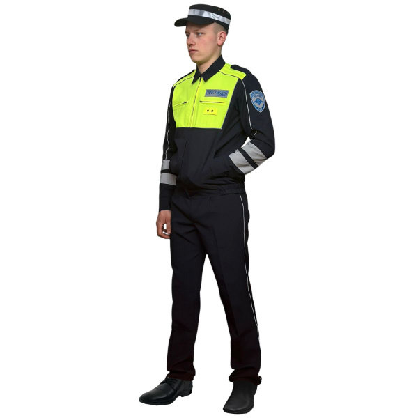 Форма силовых структур Мужской RusAtribut, размер 56 черный Однотонный Молния На любой сезон Для ...