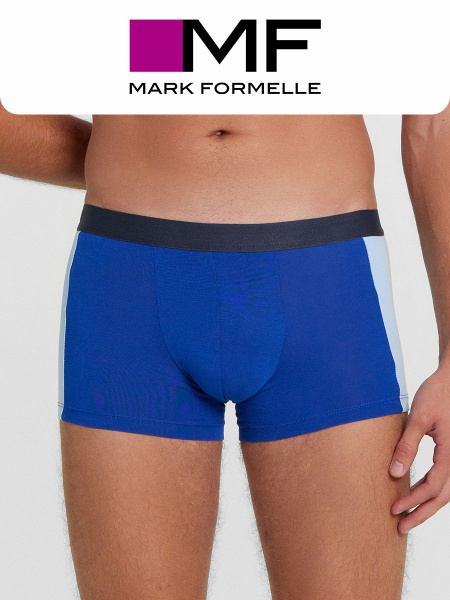 Трусы Мужской Mark Formelle боксеры Кулирная гладь синий, размер 52 Средняя Беларусь ...