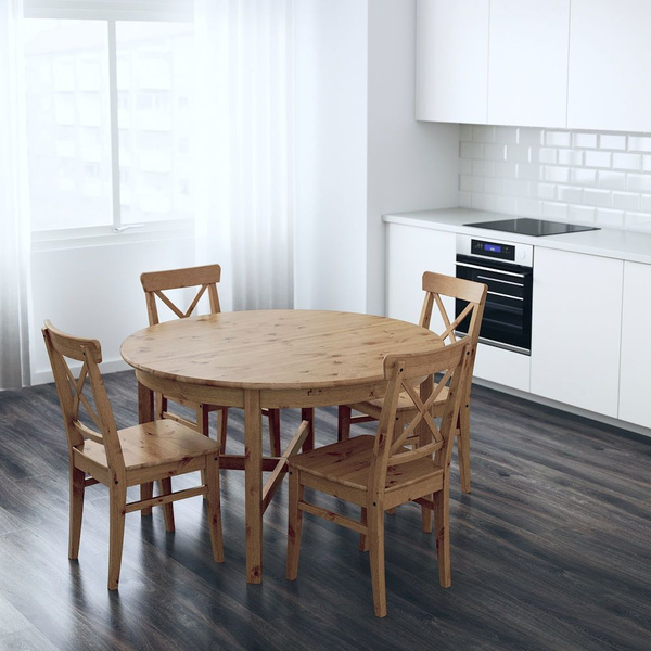 Стол обеденный IKEA Раздвижной 478407148, 126х126х75 см купить c ...