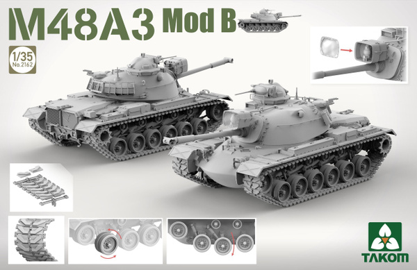TAKOM 2162 1/35 M48A3 Mod. B Patton Пластиковая модель танка(Нет модели ...