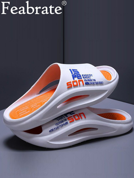 Шлепанцы Мужской Feabrate, размер 42, 43 EVA Толстая подошва, Легкая модель Без застёжки ...