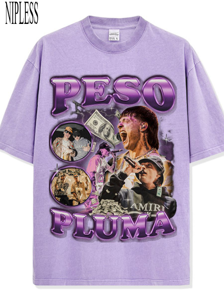 Футболка Мужской NIPLESS бледно-лиловый Короткий, размер 50 Softshell Орнамент, Портрет ...