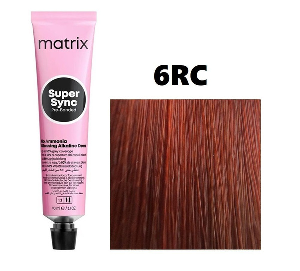 Matrix Краска без аммиака SoColor Super Sync 6RC+ Темный блондин красно ...