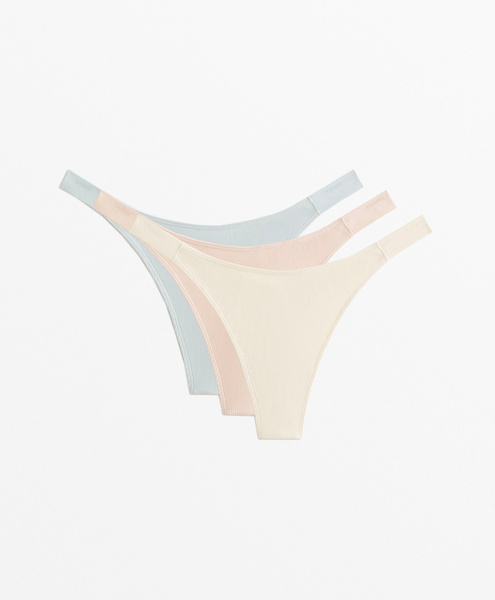 Комплект трусов Женский Oysho абрикосовый, размер 40, 42 Повседневный купить c доставкой на OZON ...