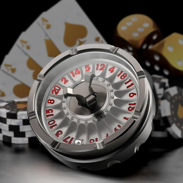 Dndnd Roulette D20 DICE, Metal 20 -боковые игры Spinner Game с ...