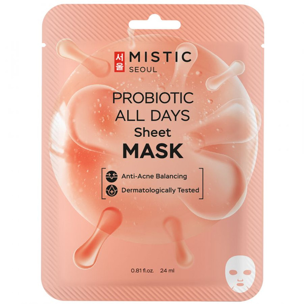 MISTIC PROBIOTICS ALL DAYS Sheet mask Тканевая маска для лица с ...