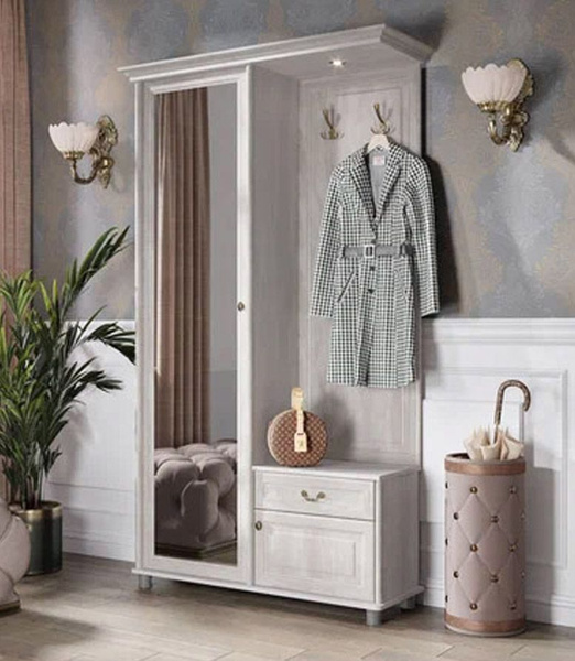 MEB1 Прихожая с зеркалом Ширина 1252 мм Мальта купить на OZON по низкой ...