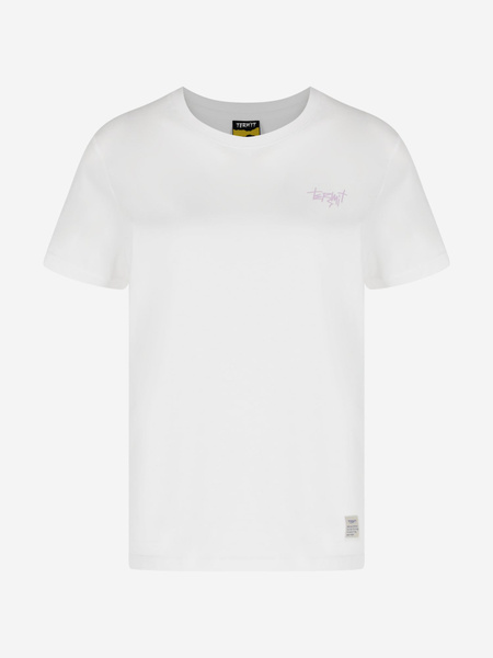 Футболка Женский Termit белый, размер 46, 48 Хлопок Спортивный Узбекистан купить c доставкой на ...