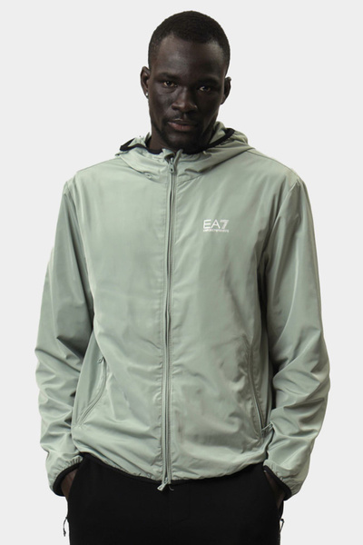 Ветровка Мужской EA7 зеленый Полиэстер, размер 46 Длинный Демисезон Китай купить c доставкой на ...