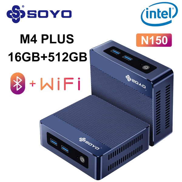 SOYO Мини-ПК M2 Plus2/M4 Plus (Intel N150, RAM 16 ГБ, SSD 512 ГБ, Intel UHD Graphics, Windows 11 ...