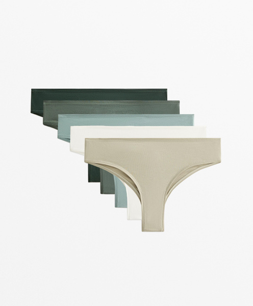 Трусы Женский Oysho Бязь зеленый, размер 40, 41 Испания купить c доставкой на OZON по низкой ...