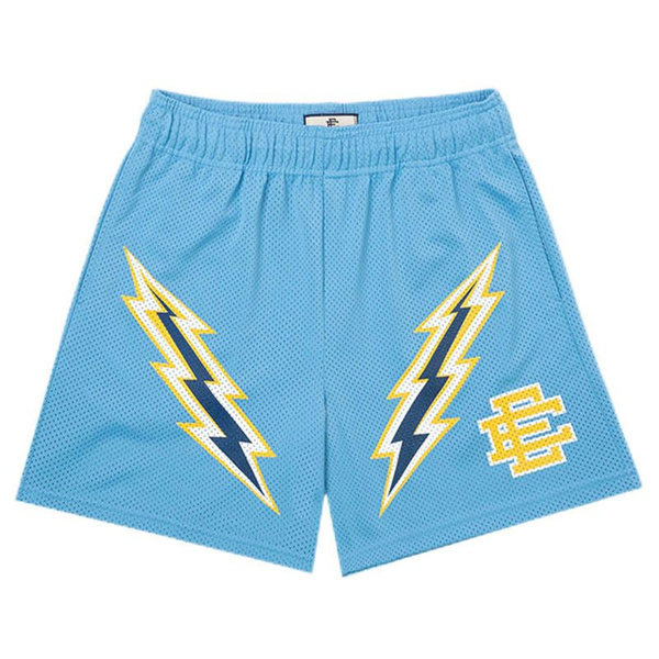 Шорты Мужской, Женский Eric Emanuel Спортивный голубой, размер 42 Политекс Эластичная Значки ...
