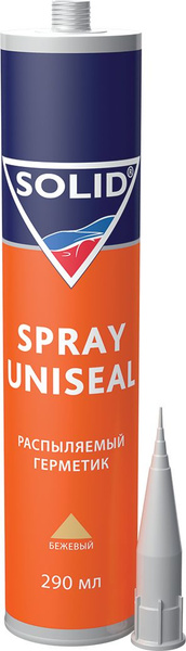 Герметик распыляемый автомобильный SOLID SPRAY UNISEAL (290 мл) - распыляемый герметик для авто ...