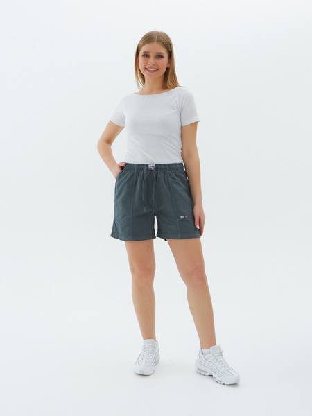 Шорты Женский LUCE SPORTS Повседневный серо-зеленый, размер 58 Хлопок ...