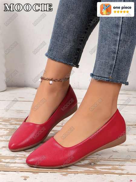 Мокасины Женский MOOCIE красный, размер 43 Без застёжки На любой сезон купить c доставкой на ...