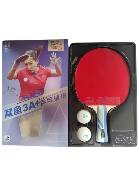 Ракетка для настольного тенниса Double Fish 3A+ (ракетка + 2 мяча) купить на OZON по низкой цене ...