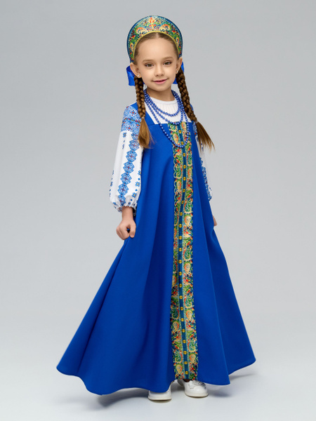 Костюм карнавальный Девочки Мой Карнавал синий, размер 158 Полиэстер Россия купить c доставкой ...