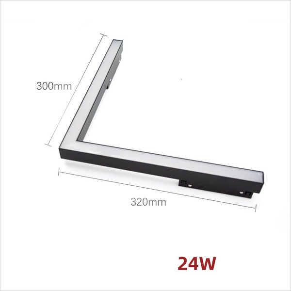 Трековый угловой светодиодный магнитный светильник 24 ватт 4000К ...