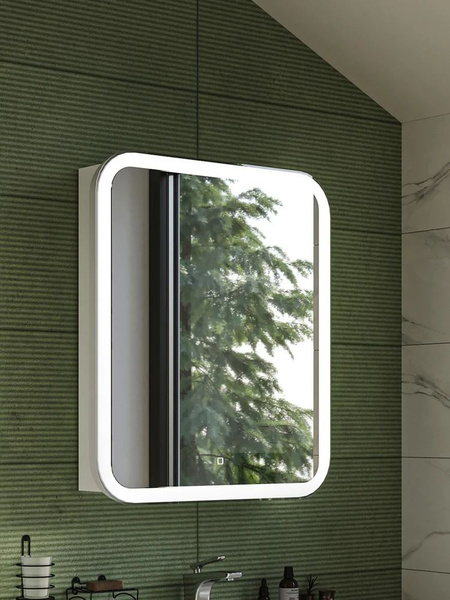 Зеркало шкаф с подсветкой в ванную STWORKI Монтре 70 с подсветкой, сенсорное, правое купить на ...