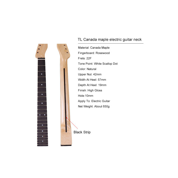 Гриф для электрогитары Telecaster, кленовый, 22 лада, Bestwood TL M1 ...