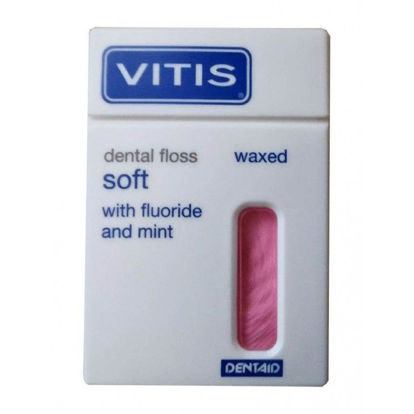 Зубная нить VITIS dental floss waxed Soft with fluoride and mint купить ...
