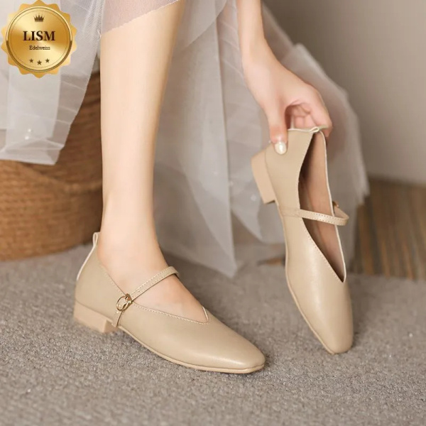 Туфли Женский LISM EVA, Каучук, размер 43 Толстый каблук Россия Пряжка Круглый нос Металлические ...