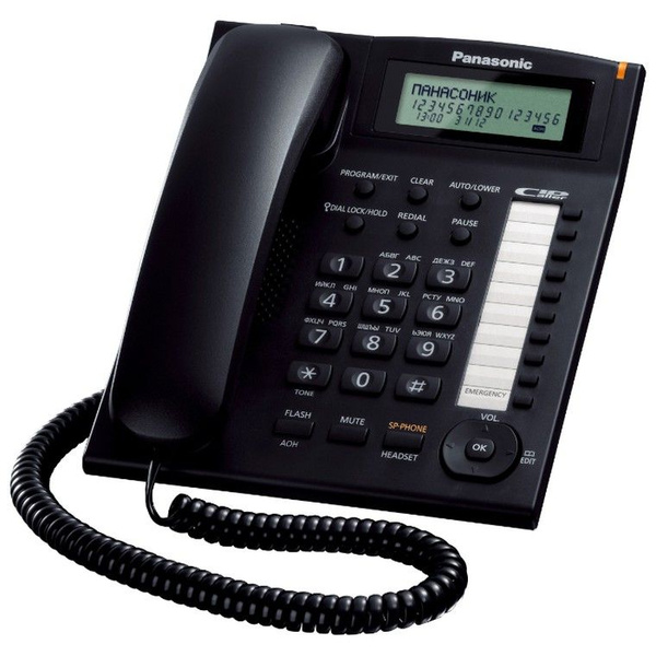 Телефон PANASONIC KX-TS2388RUB (чёрный) - купить с доставкой по ...