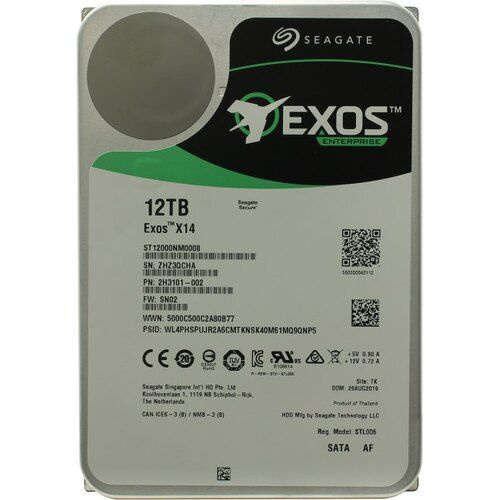 12 ТБ Внутренний жесткий диск Seagate SG (ST12000NM001G NEW) - купить ...