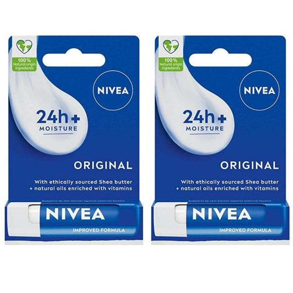 бальзам для губ Nivea Essential Care, 4,8 г x 2 - купить с доставкой по ...