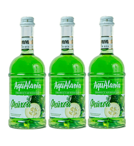 Газированный напиток АквАлания (AquAlania) со вкусом фейхоа 500 мл х 3 ...