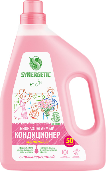 Кондиционер для стирки белья SYNERGETIC Аромамагия, 1,5л - купить с ...