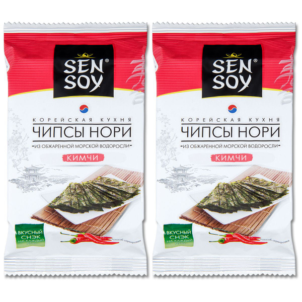 Острые морские чипсы из водорослей Нори SenSoy КИМЧИ 4,5 г, 2 шт. купить на OZON по низкой цене ...