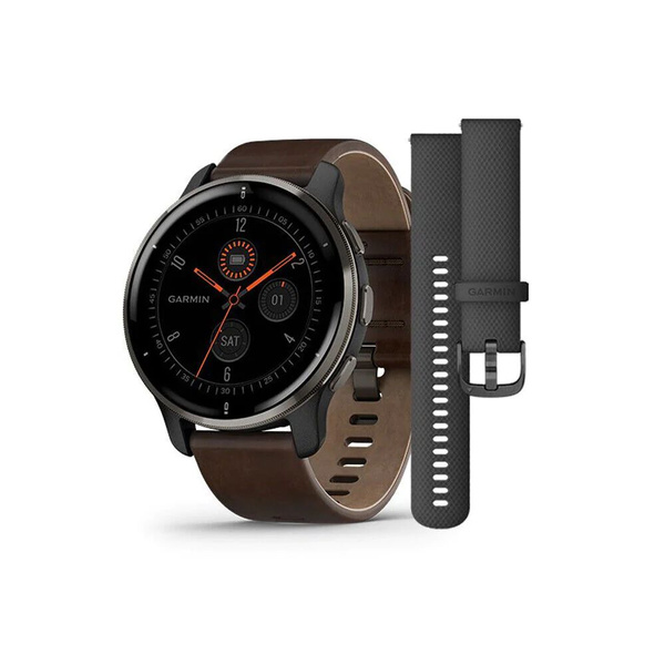 Купить смарт-часы Garmin Venu 2 Plus Slate Stainless With Brown Leather ...