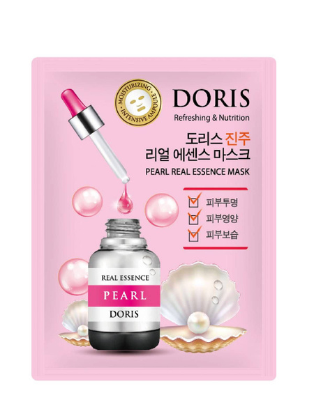 JIGOTT/Маска на тканевой основе DORIS PEARL REAL ESSENCE MASK, 25ml 10 шт купить на OZON по ...