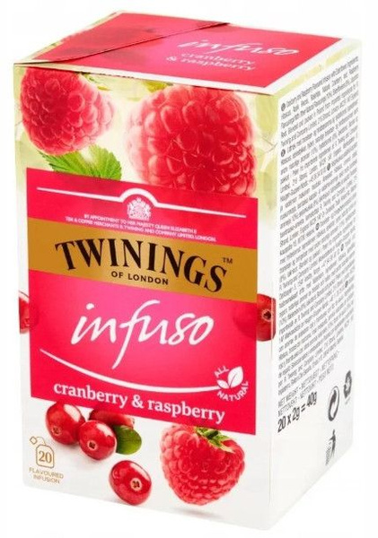 Twinings Infuso Cranberry Raspberry 2г x 20пак чай фруктовый - купить с ...