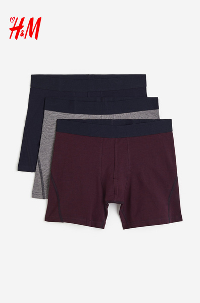 Комплект трусов плоские швы, боксеры H&M Basic, 3 шт - купить с доставкой по выгодным ценам в ...