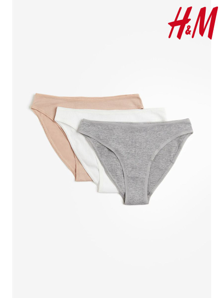 Комплект трусов H&M, 3 шт - купить с доставкой по выгодным ценам в интернет-магазине OZON ...