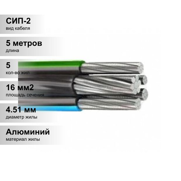 Электрический провод СИП-2 5 16 мм² - купить по выгодной цене в ...