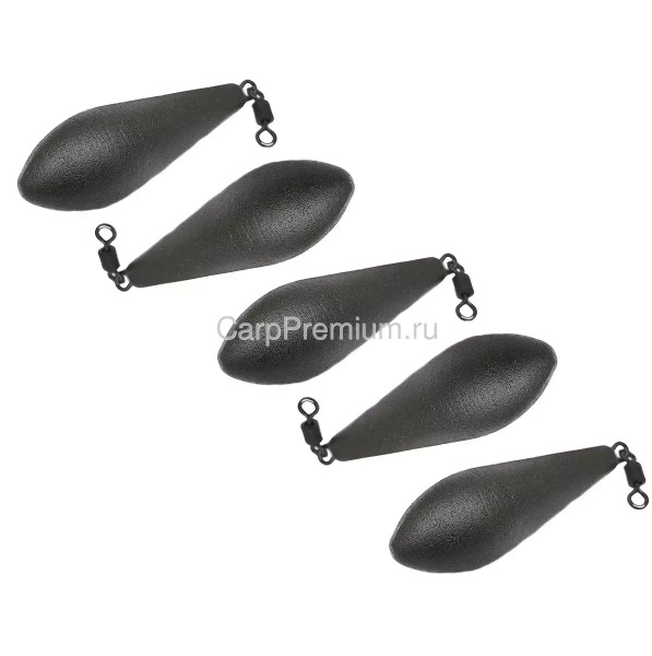 Грузило карповое каплевидное удлиненное с вертлюгом Лонг Каст 120 г ...