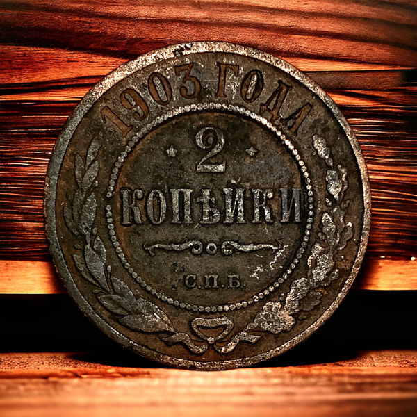 Монета Российской Империи 2 копейки 1903 года, СПБ. Николай II - купить в интернет-магазине OZON ...