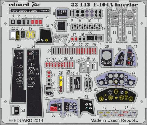 Фототравление для F-104A interior S.A. 1/32 Eduard 33142 - купить с ...