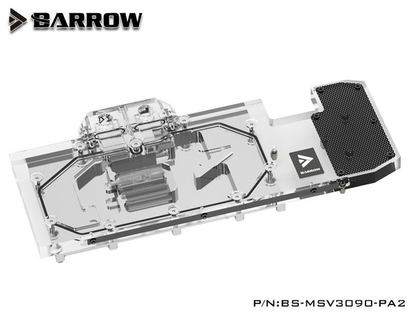 Водоблок + Активный бэкплейт Barrow LRC2.0 full coverage GPU Water ...