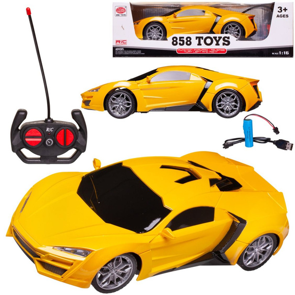 Машинка радиоуправляемая Junfa гоночная 1:16 27 Мгц желтый - купить с доставкой по выгодным ...