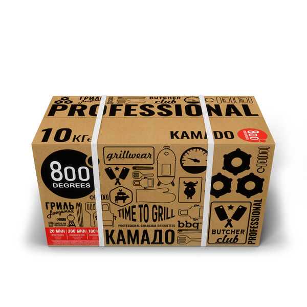 Угольные брикеты 800 Degrees Kamado HoReCa, коробка 10 кг - купить с ...